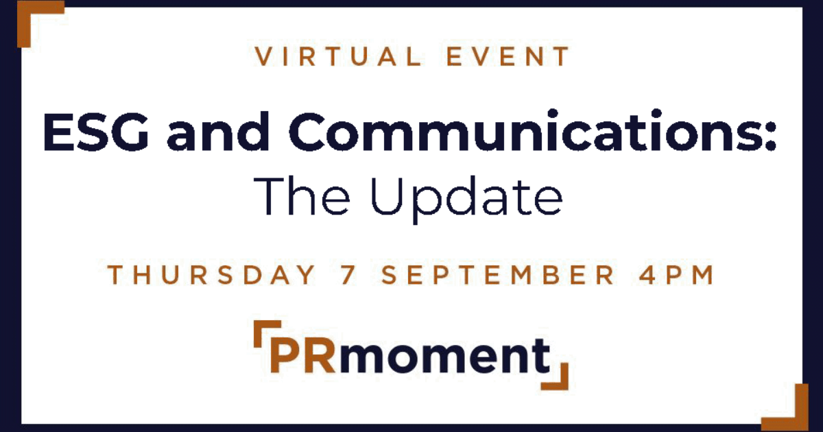 The Contribution of Comms to ESG | PRmoment.com